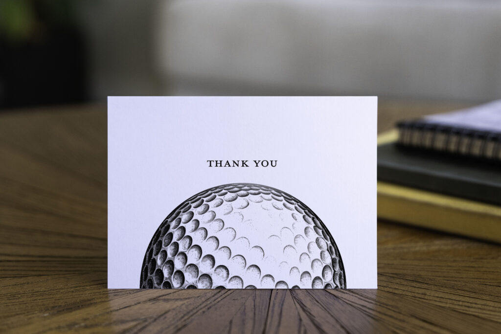 Golf Thank You Cards – Timber Box Design